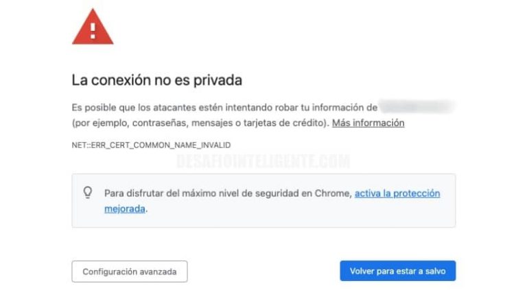 NET err_cert_authority_invalid ¿Cómo solucionarlo? | Desafío Inteligente