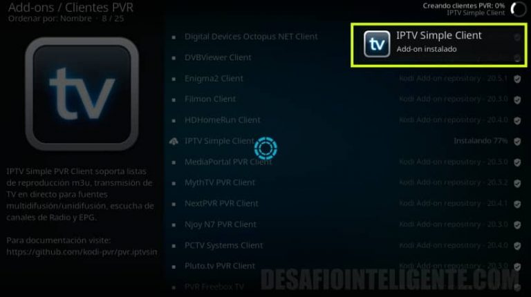 PVR IPTV Simple Client en Kodi - Guía de instalación 【2025】 | Desafío ...