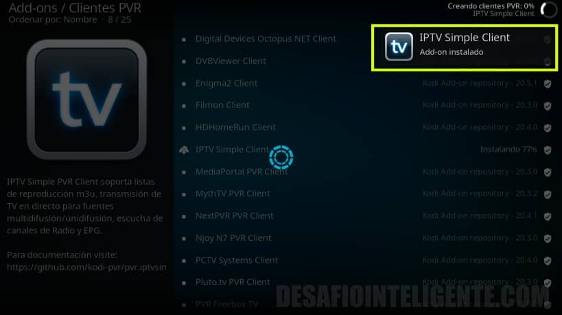 PVR IPTV Simple Client en Kodi - Guía de instalación 【2025】 | Desafío Inteligente
