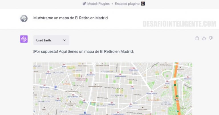ChatGPT Earth: el plugin de mapas con IA de ChatGPT | Desafío Inteligente